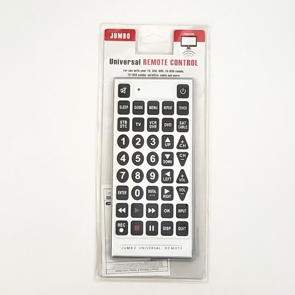 Other | New Jumbo Universal Remote Control 61959 Tv Vcr Dvd Cable Combo ...
